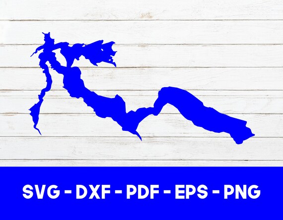 Alder Lake Washington Map Shape SVG Cut File PNG DXF | Etsy