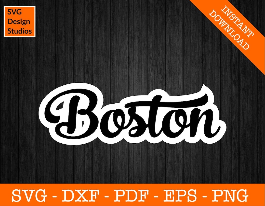 Retro Boston Svg, Boston, Mass Silhouette SVG Cut File - PNG - DXF ...