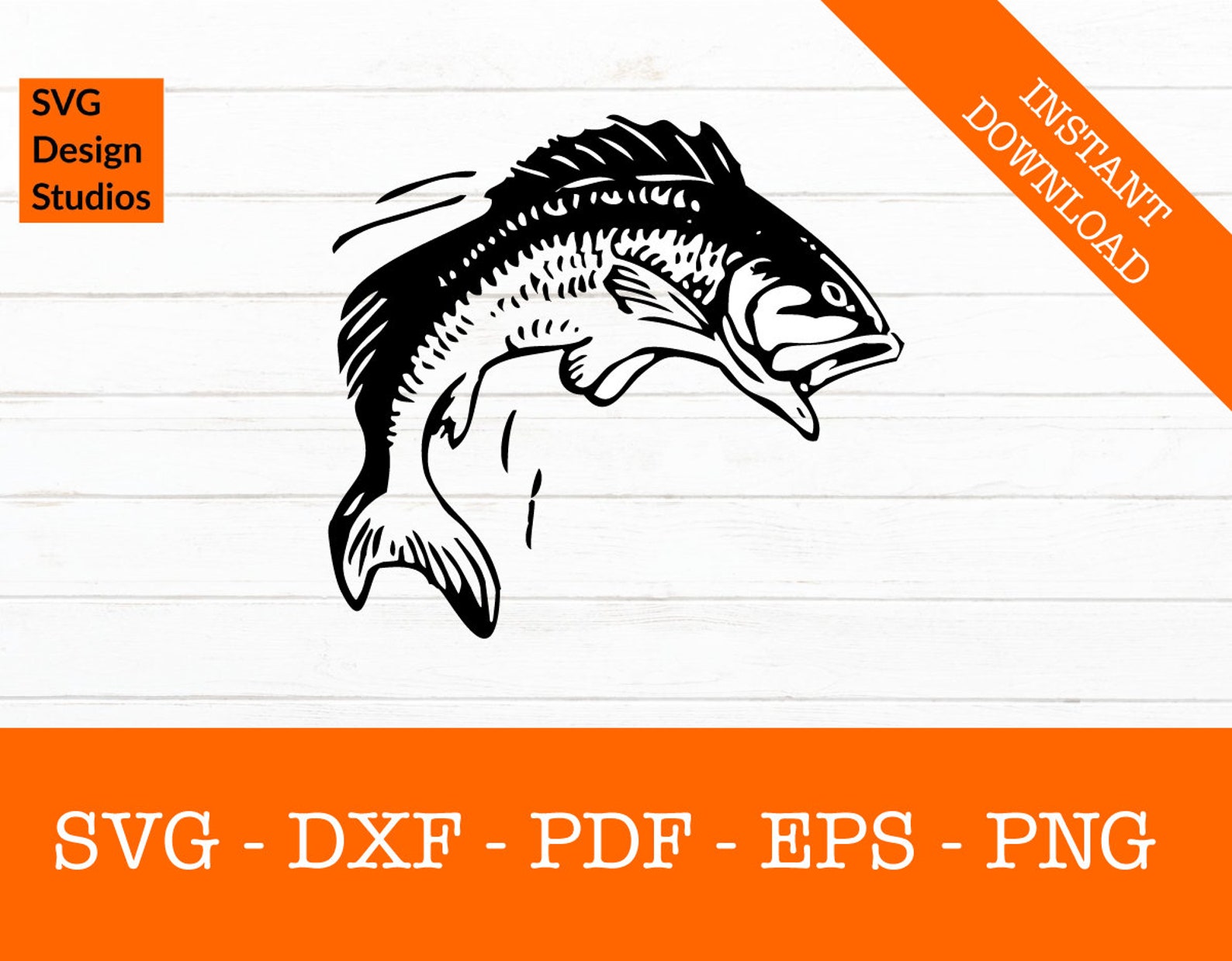 Bass Fishing SVG Bass Svg Fish Svg File PNG DXF - Etsy