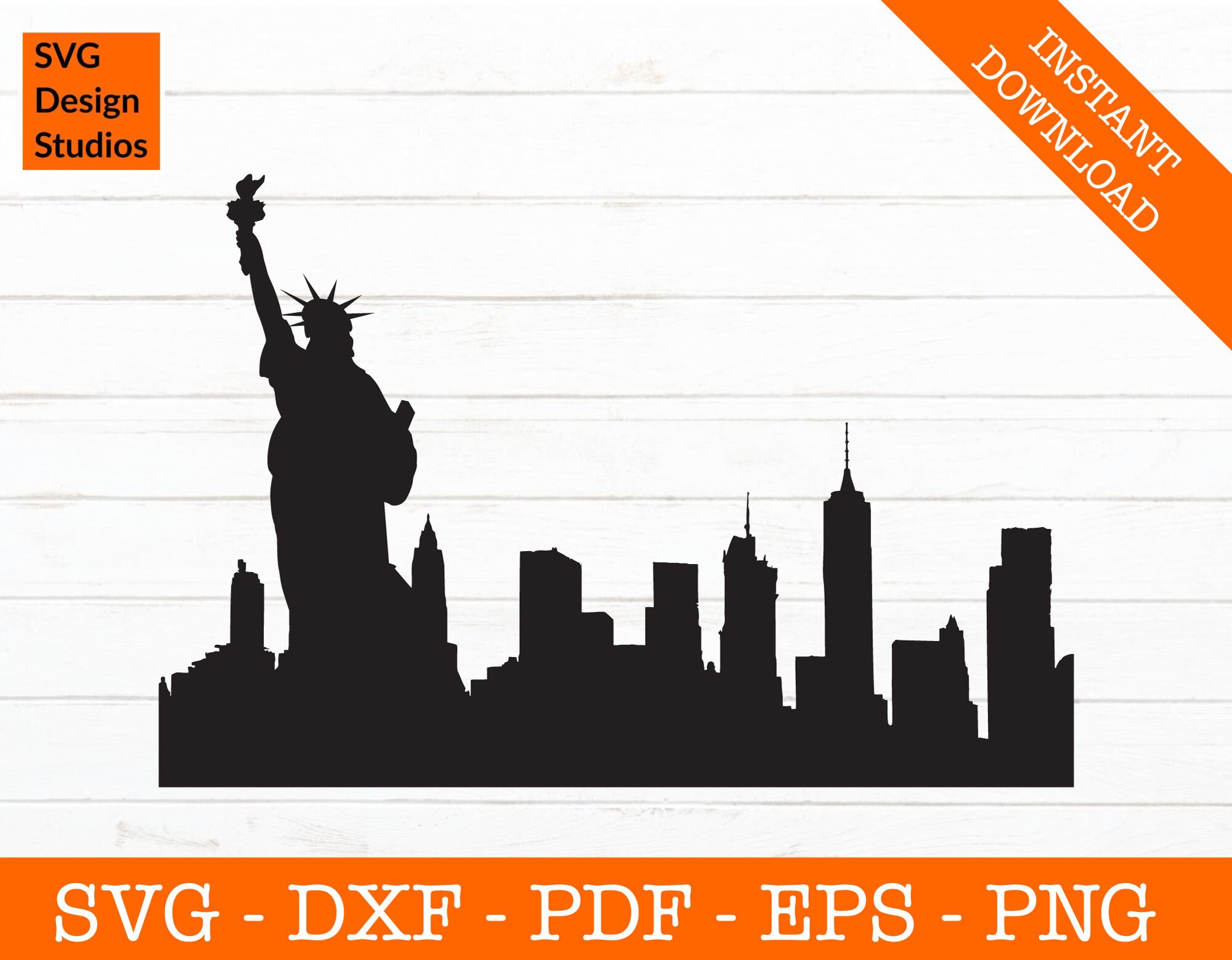 NYC Skyline Svg, New York City Skyline Cityscape Svg, Silhouette SVG ...
