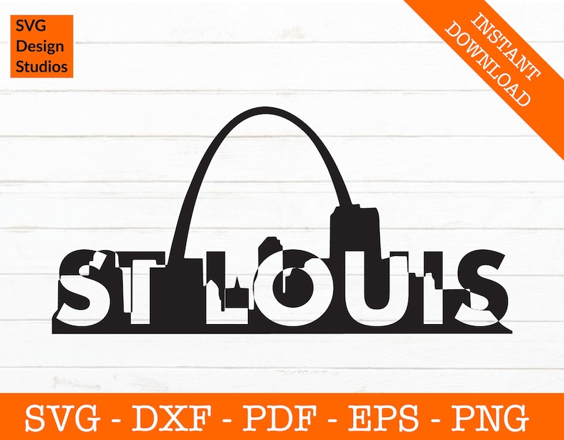 St Louis Arch Svg St Louis Svg Saint Louis Skyline Svg | Etsy