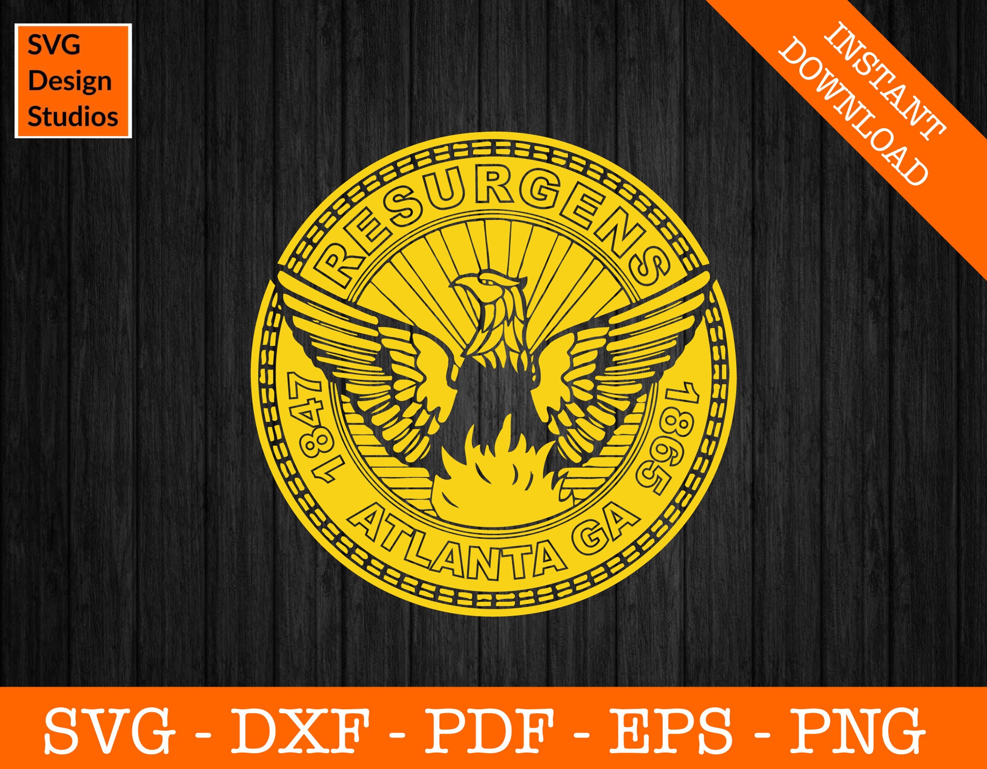 Atlanta Svg, Atlanta Flag Crest Svg, Georgia Svg, Seal SVG - Cut File ...