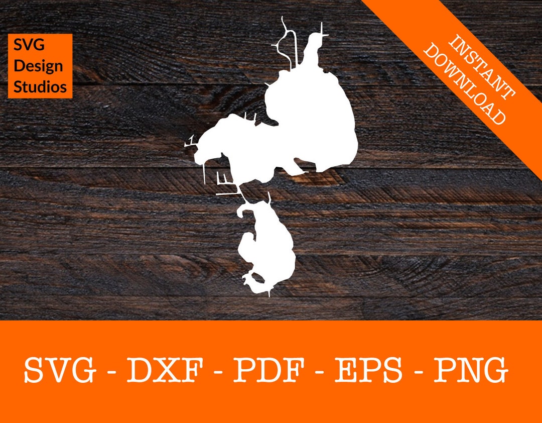 Big Chapman Lake, Indiana Map Shape SVG Cut File - PNG - DXF - Cricut ...