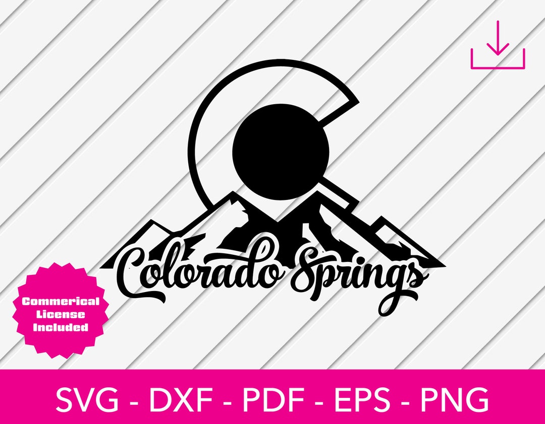 Colorado Springs Svg, Rocky Mountains, Colorado State Flag Svg, Clipart ...