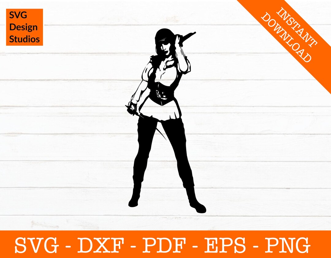 Sexy Female Pirate Svg, Pinup Girl Svg, Silhouette, Cricut, Glowforge ...