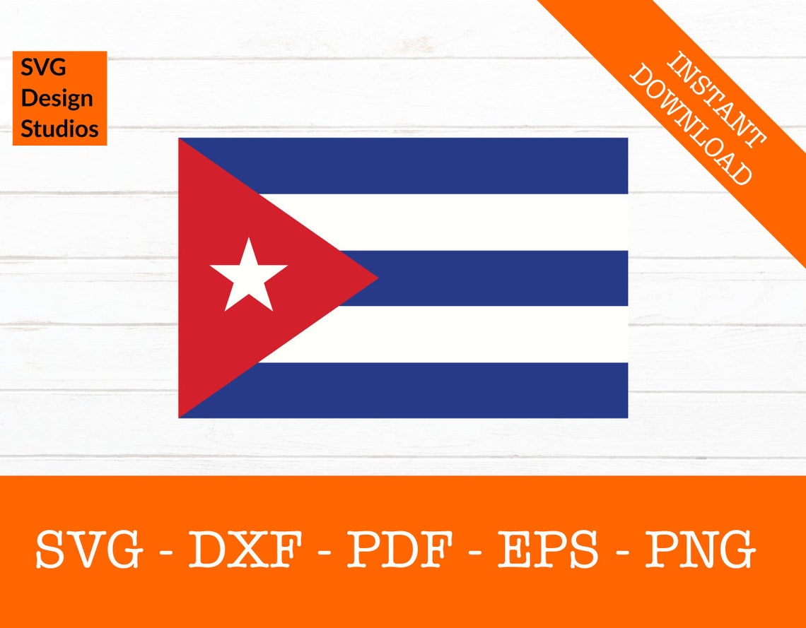 Cuba Flag SVG Cut File PNG DXF Cricut Vector Clipart - Etsy