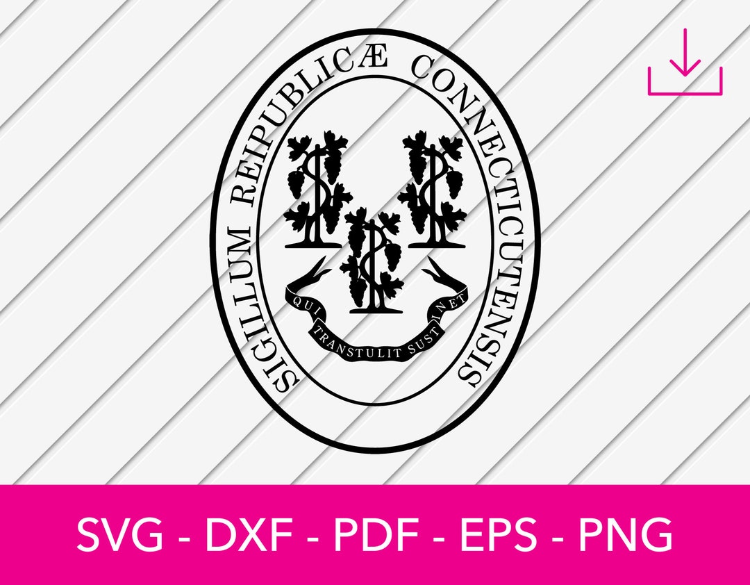 Connecticut Svg, Connecticut Seal Svg, Connecticut Flag Svg Cut File ...