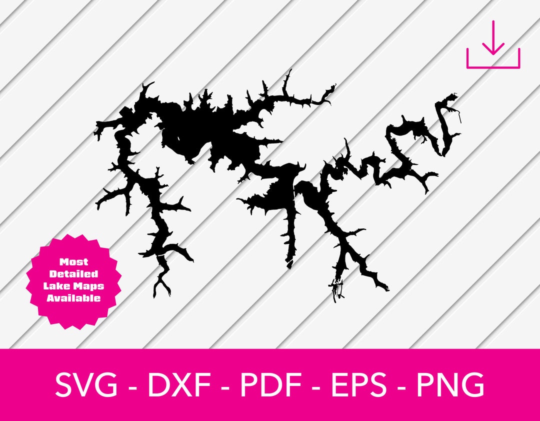 Patoka Lake, Indiana Map Shape SVG Cut File - PNG - DXF - Cricut ...