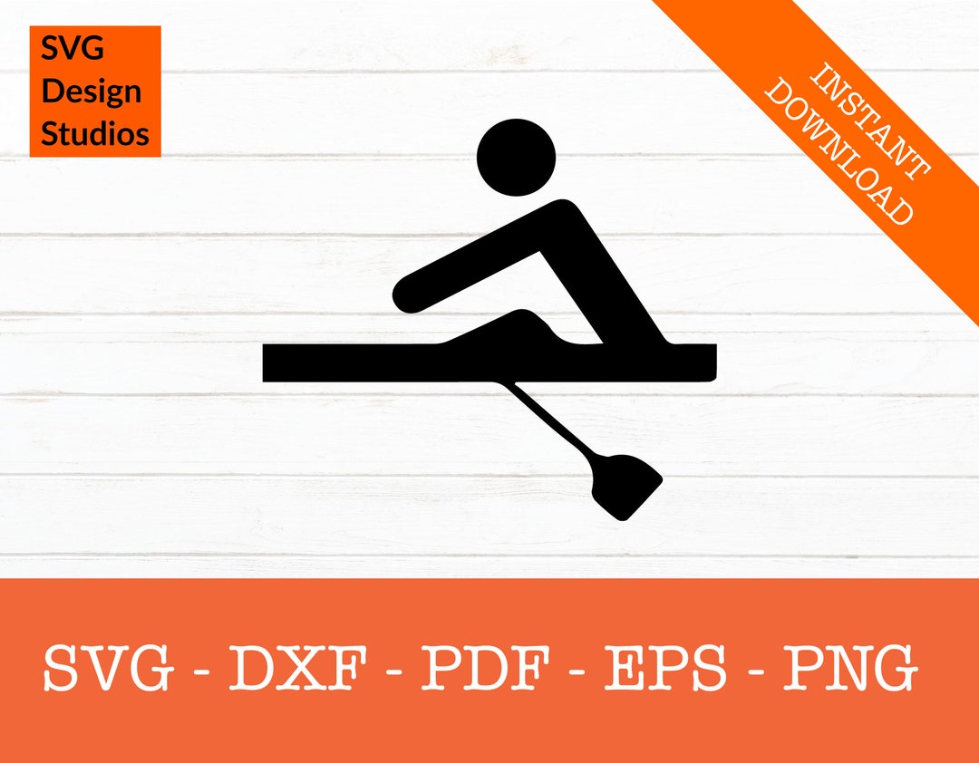 Stick Figure Rower Svg, Rowing Svg, Silhouette Shadow SVG Cut File ...