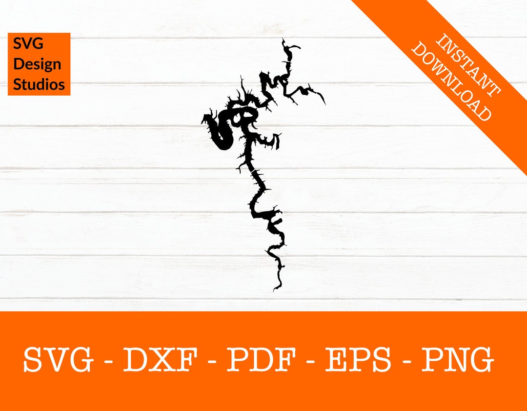 Barren River Lake Map SVG Cut File - PNG - DXF - Cricut - Summer Vector ...