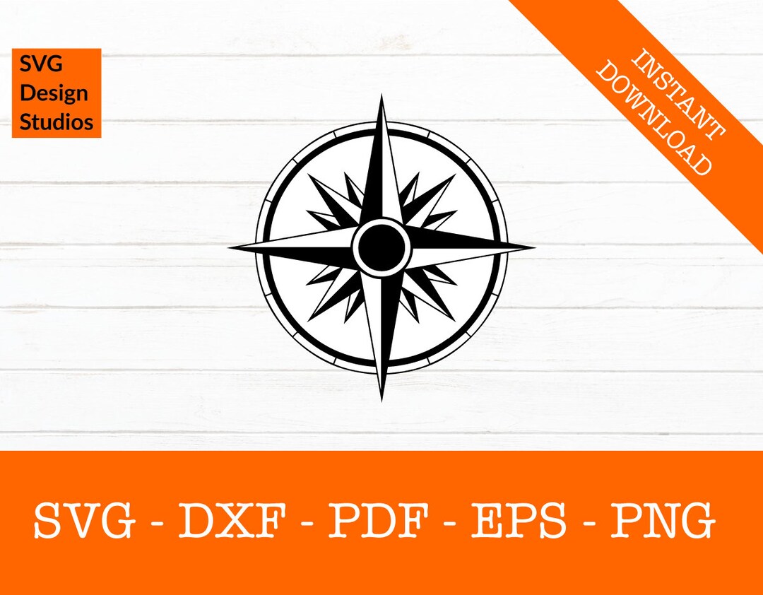 Compass Camping SVG Travel Shape Cut File - PNG - DXF - Cricut - Lake ...