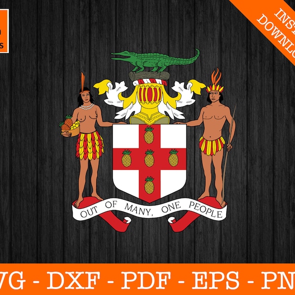 Jamaica Coat of Arms 3d - Etsy