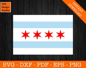 Chicago Flag File - Etsy