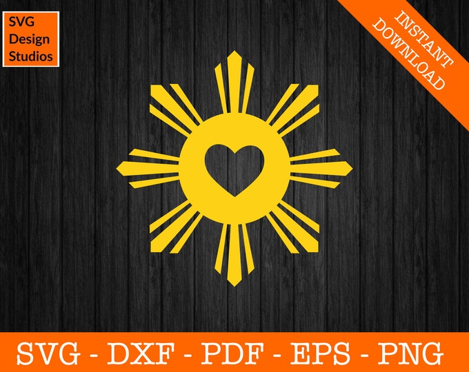 Philippines Flag Sun Svg, Philippine Flag Svg, Filipina, Filipino ...