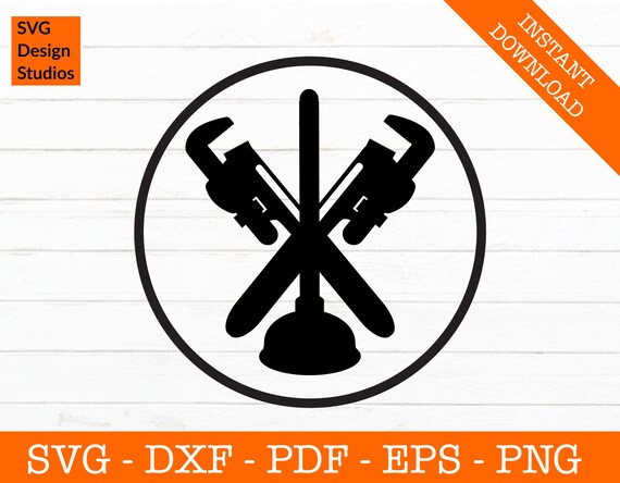 Plumber Logo Svg Plumbing Logo Svg Pipe Wrench Plunger Svg | Etsy