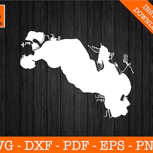 Lake Wawasee, Indiana Svg, Lake Wawasee Svg, Indiana Lake Svg, Shape ...