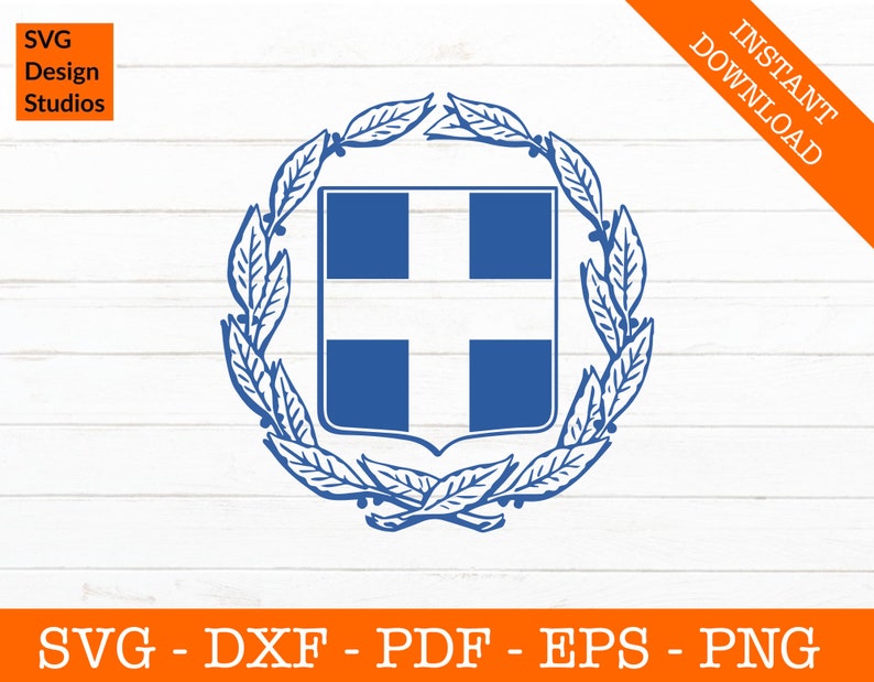 Greece Svg Greece Flag Svg Greek Badge Seal Coat of Arms | Etsy