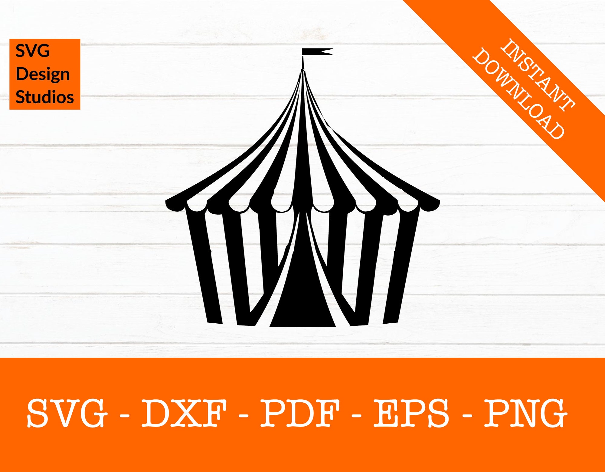 Circus Tent Svg Carnival Tent Vector Silhouette Shadow SVG | Etsy