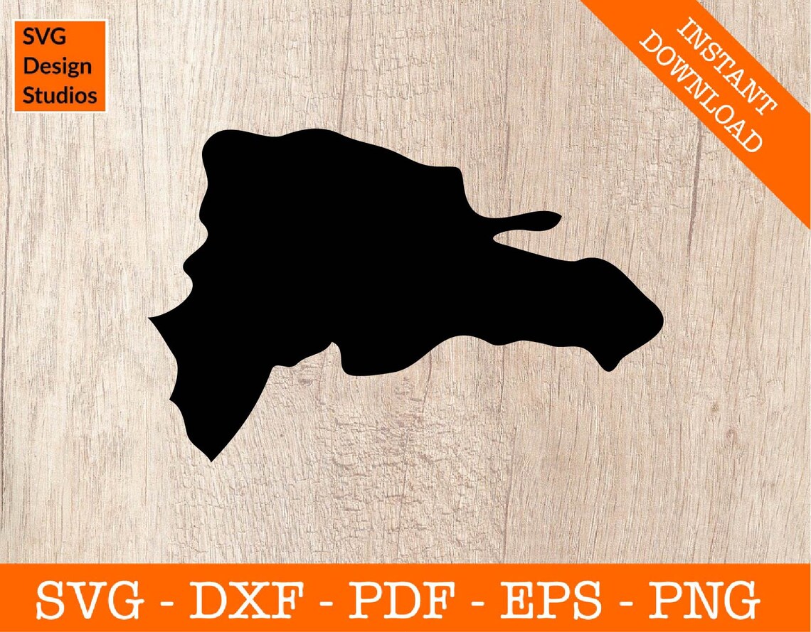 Dominican Republic Svg Dominican Map Svg Island Map Svg Cut | Etsy