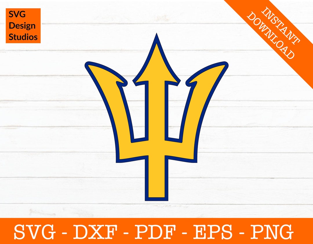 Barbados Trident Svg, Barbados Flag SVG Cut File - PNG - DXF - Cricut ...