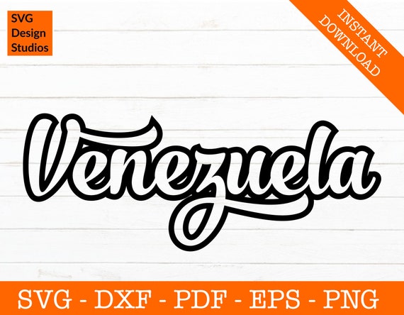 Retro Venezuela Svg Venezuela Script Svg Cut File PNG DXF - Etsy