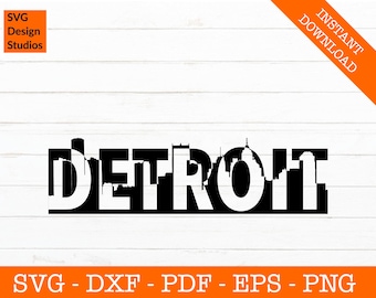 Detroit Svg | Etsy