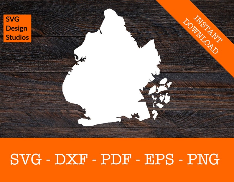 Brooklyn New York, NYC Map Shape SVG Cut File - Png - DXF - Cricut ...