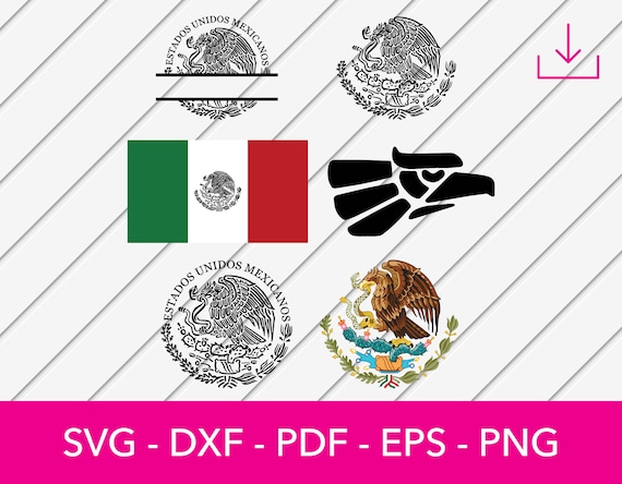 Embellishments Papercraft Scrapbooking DXF PNG Mexico Coat of Arms ...