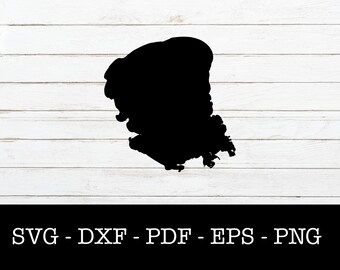Lake Minnetonka Minnesota Map Shape SVG Cut File PNG DXF | Etsy