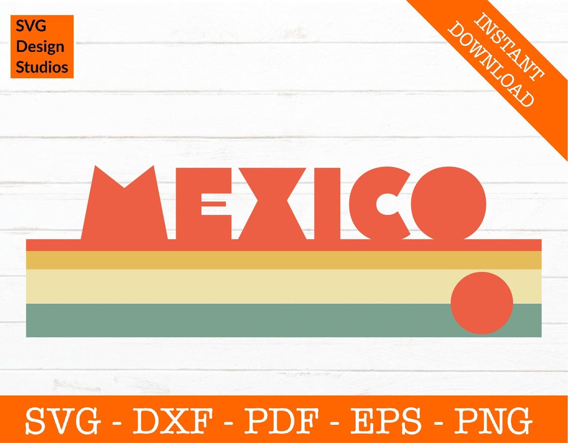 Retro Mexico Svg 80s T-shirt Design Svg Commercial License | Etsy