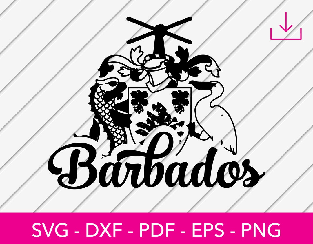 Barbados Svg, Barbados Seal Svg, Barbados Flag Svg, Clipart SVG - Cut ...