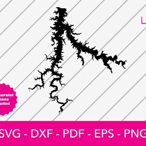 Stockton Lake, Missouri Map Shape SVG Cut File - PNG - DXF - Cricut ...