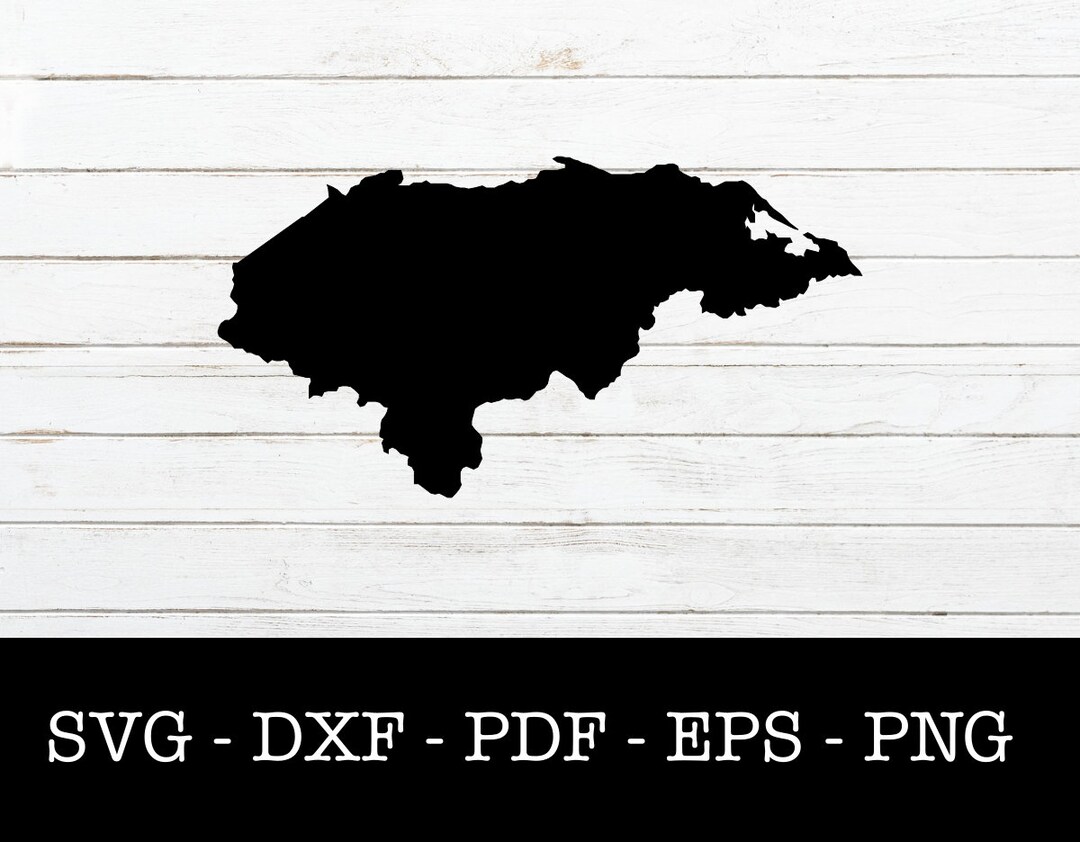 Honduras Map Shape SVG Cut File - PNG - DXF - Cricut - Vector Clipart ...