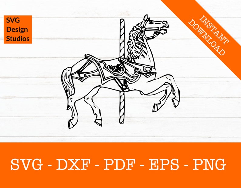 Carousel Horse Svg Merry Go Round Svg Silhouette Shadow SVG | Etsy