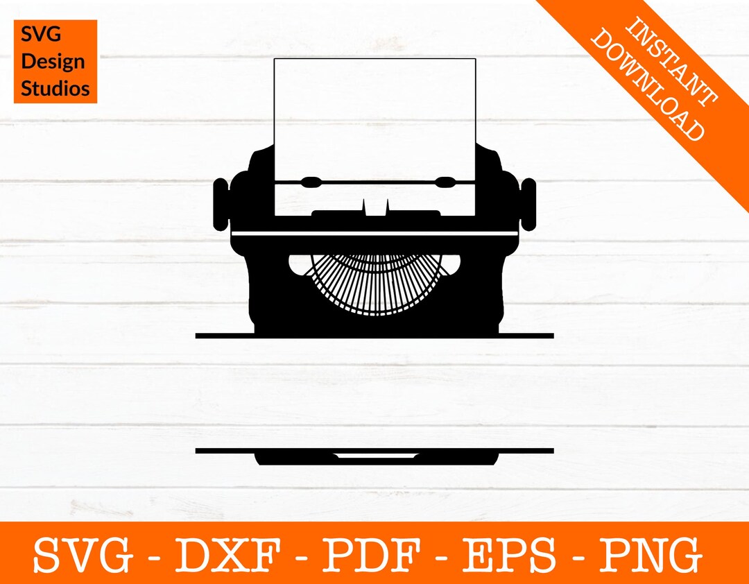 Typewriter Svg, Typewriter Split Frame Svg, Writing Svg, Author ...