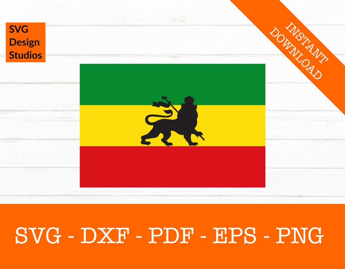 Rastafarian Flag Svg Reggae Svg Jamaica Svg Silhouette - Etsy