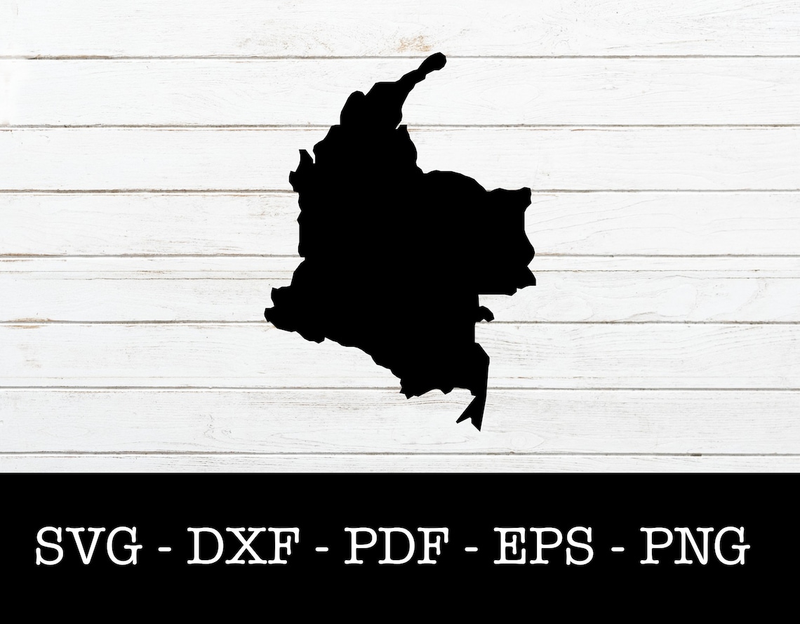 Colombia Map Shape SVG Cut File PNG DXF Cricut Vector - Etsy