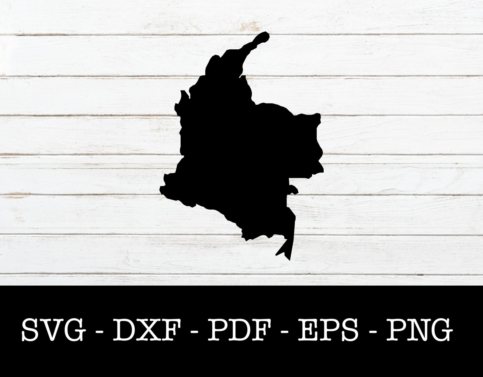 Colombia Map Shape SVG Cut File - PNG - DXF - Cricut - Vector Clipart ...