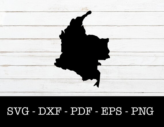 Colombia Map Shape SVG Cut File PNG DXF Cricut Vector - Etsy Nederland