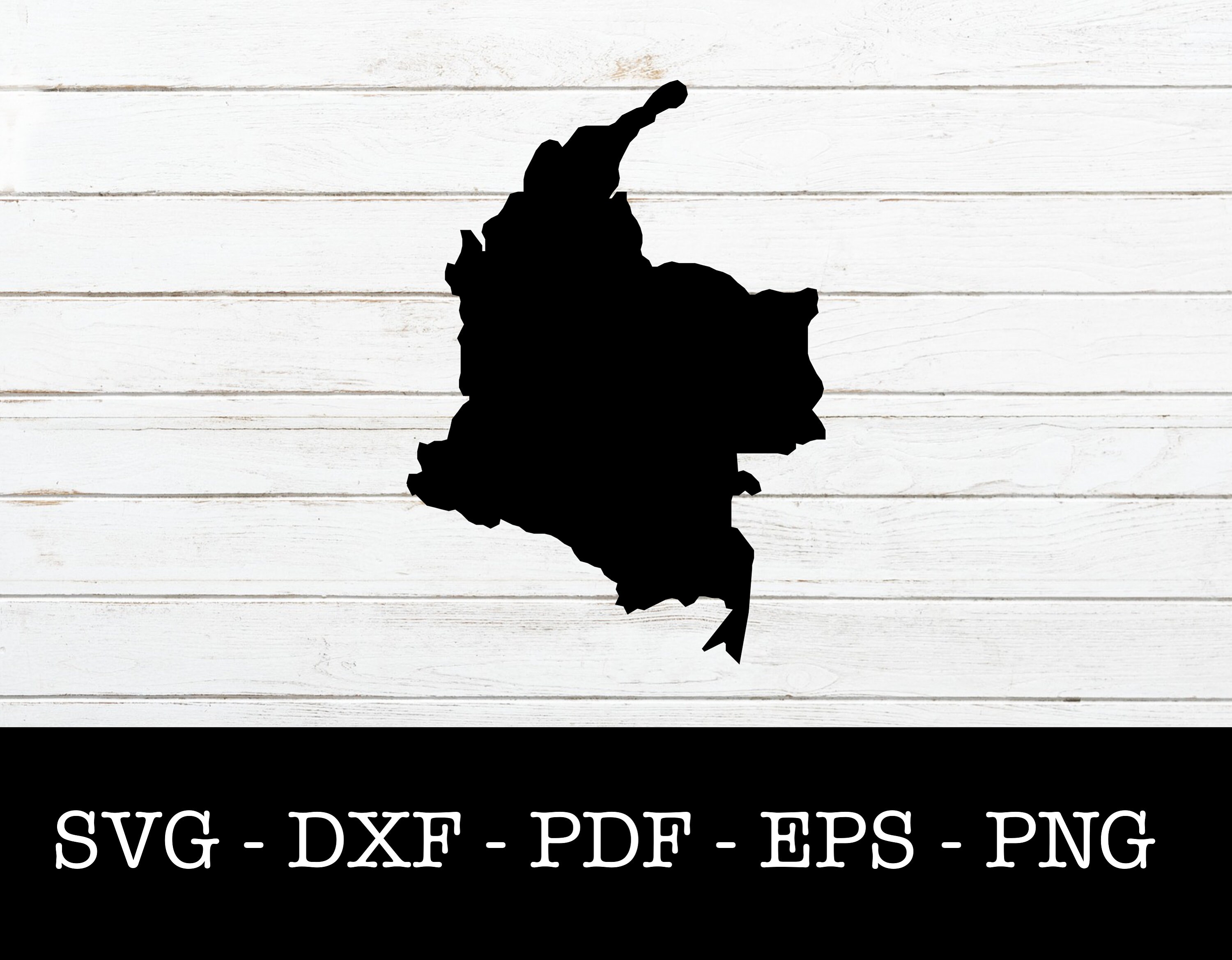 Colombia Map Shape SVG Cut File PNG DXF Cricut Vector - Etsy España