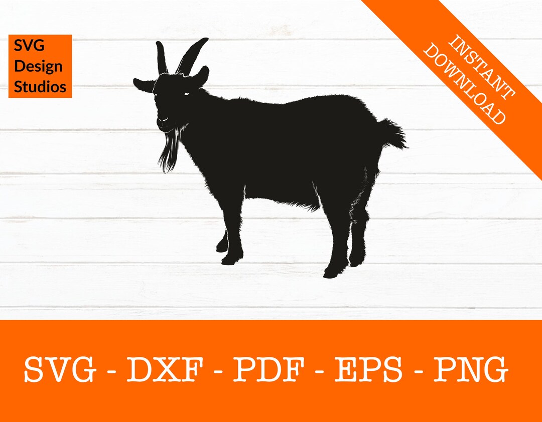 Goat Svg, Billy Goat Svg, Farm Svg, Shadow SVG Cut File - PNG - DXF ...