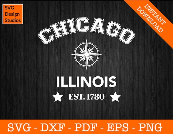 Chicago Svg Chicago Illinois Established 1780 Svg | Etsy