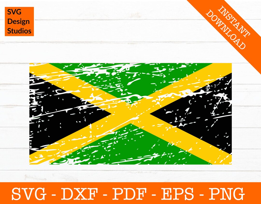 Jamaica Svg, Jamaica Jamaican National Flag Clipart SVG - Cut File ...