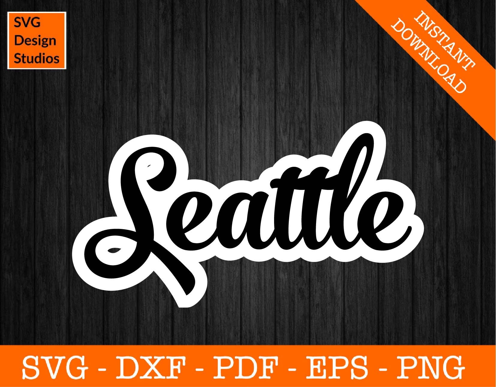 Retro Seattle Svg Seattle Washington Silhouette SVG Cut File | Etsy