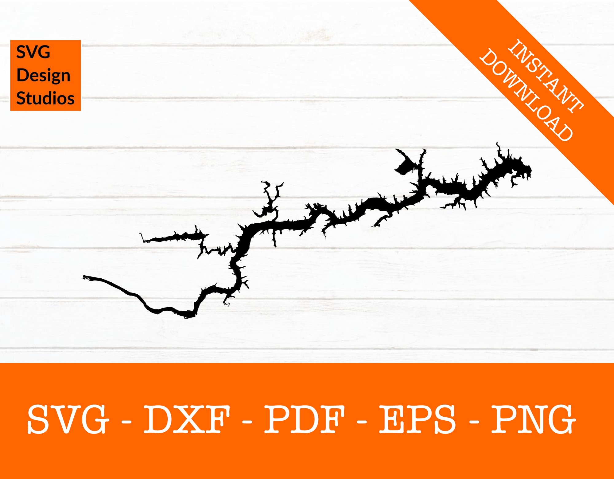 Lake Hickory North Carolina NC Outline Map SVG Cut File Png - Etsy