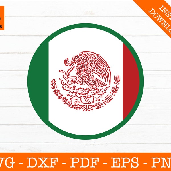 Mexican Flag Circle Svg - Etsy