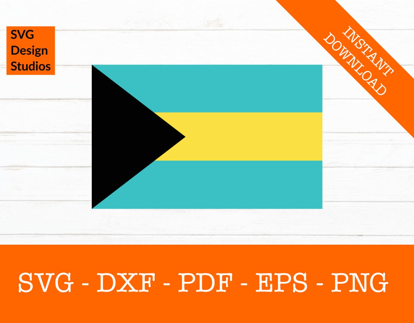 Bahamas Flag SVG Cut File - PNG - DXF - Cricut - Vector Clipart ...