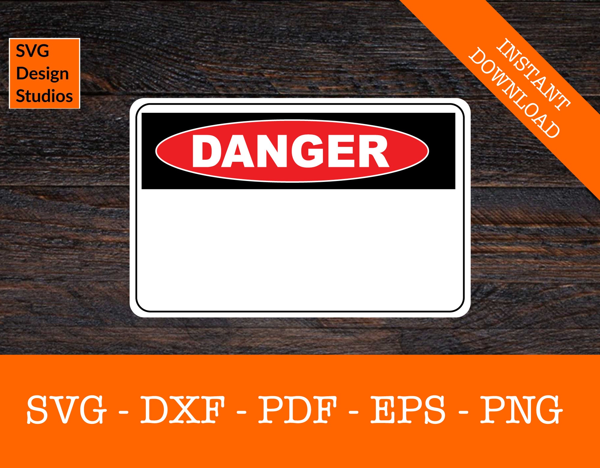 Blank Danger Sign Svg Silhouette Shadow SVG Cut File PNG - Etsy