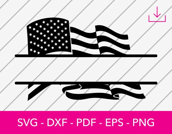 American Flag Split Frame Svg American Flag Svg USA Flag | Etsy