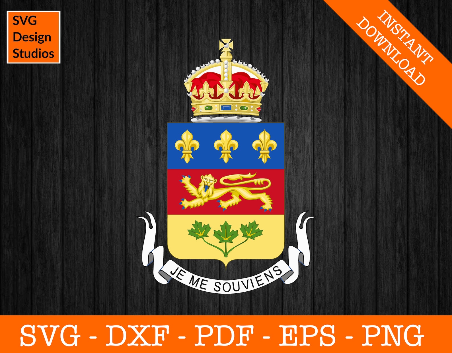 Quebec Svg Quebec Seal Svg Canada Svg Canadian Svg Flag - Etsy